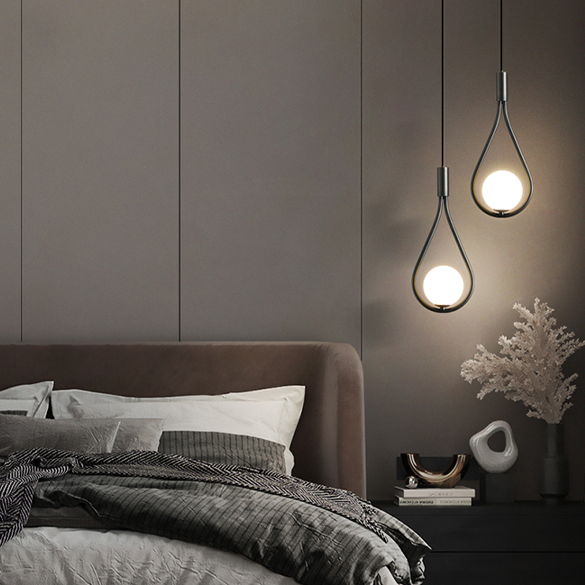 LEDA 1 Pearl ball Pendant light